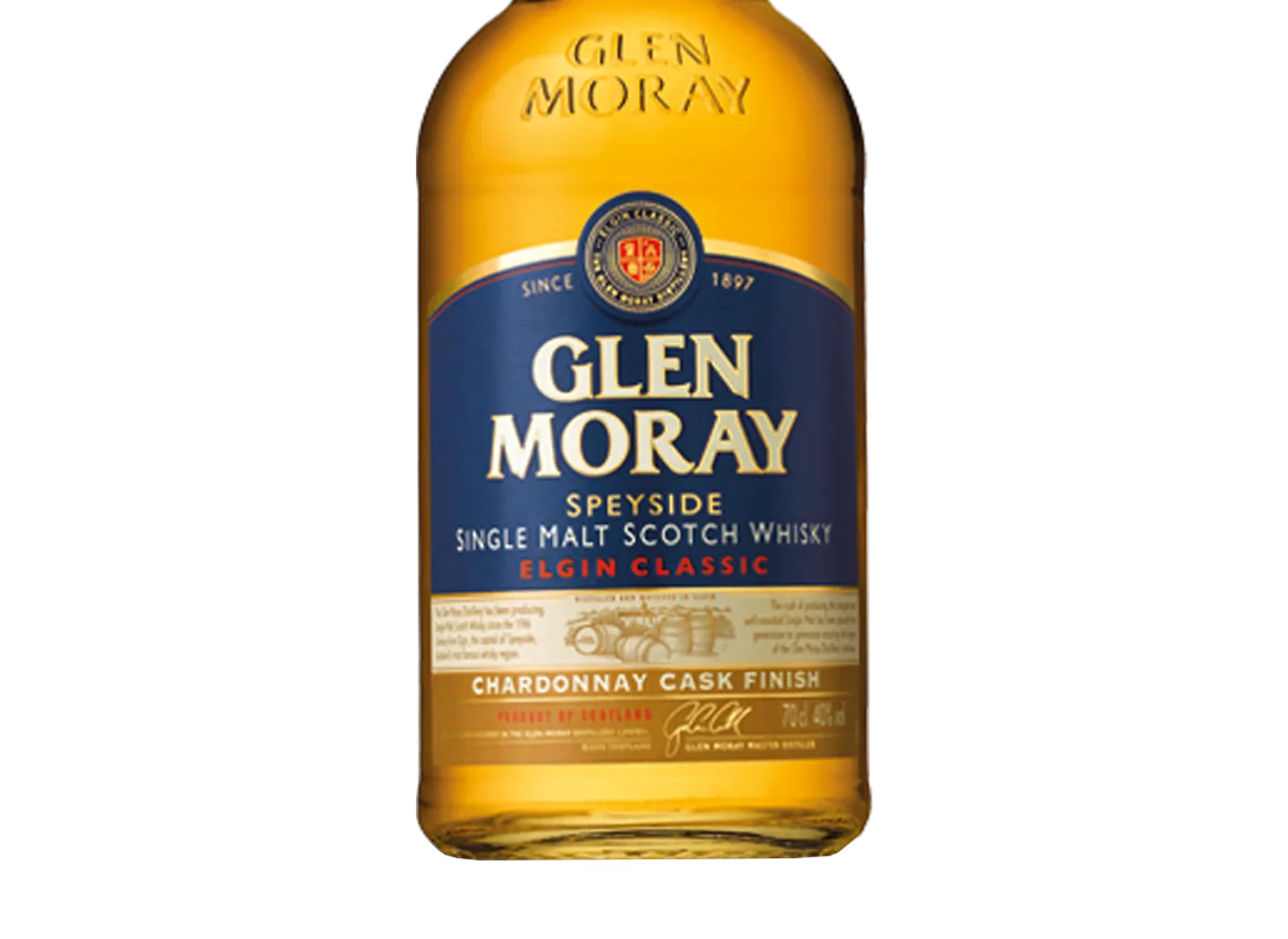 Glen Moray Classic Chardonnay Cask Finish Single Malt Scotch Whisky (7 ...