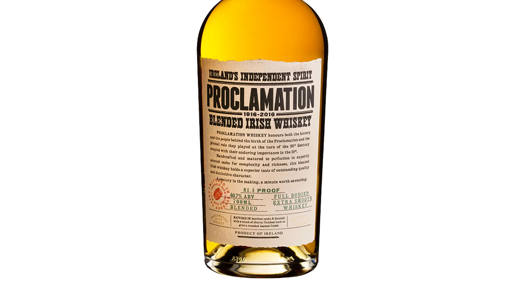 Proclamation Blended Irish Whiskey (700ml) – Black Market