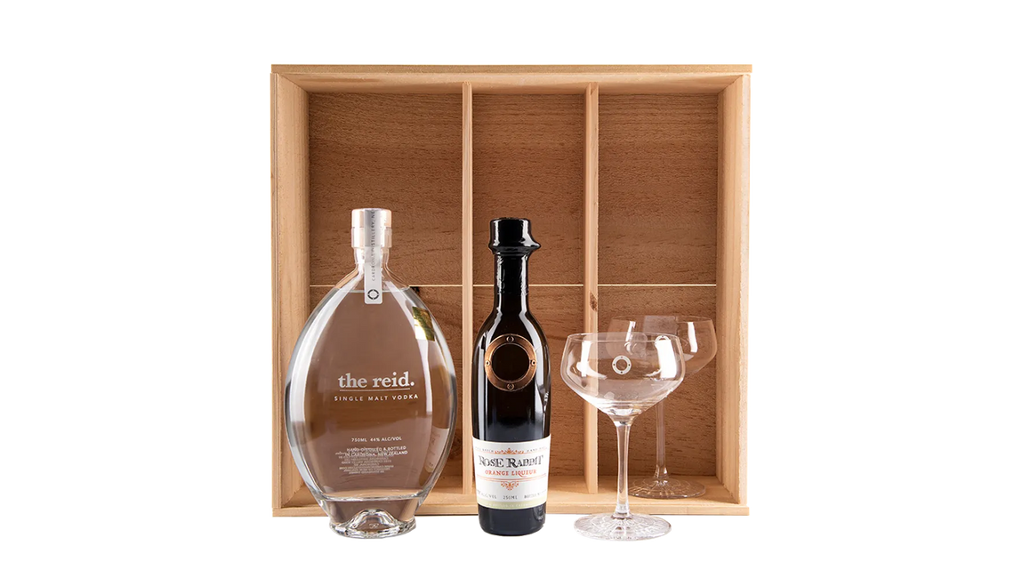The Reid, Rose Rabbit Orange Liqueur & Spiegelau Crystal Martini Gift ...