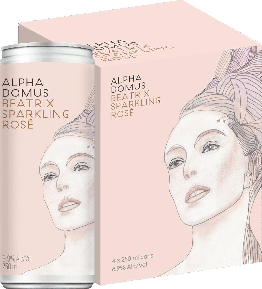 Alpha Domus Beatrix Sparkling Rosé NV (250ml) (6x4pk) – Black Market