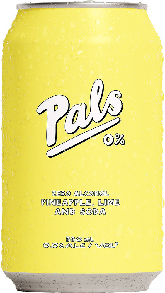 Pals 0% Pineapple, Lime & Soda (330ml) (4x6pk) – Black Market